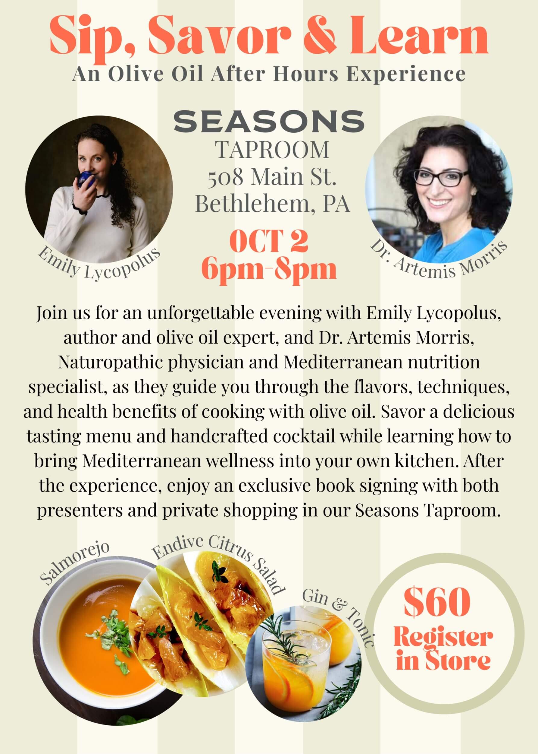 Sip, Savor & Learn: An Olive Oil After Hours Experience SOLD OUT | Visit Historic Bethlehem ...