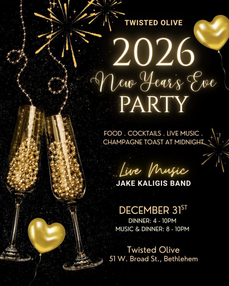 New Year's Eve at Twisted Olive | Visit Historic Bethlehem — Experience ...